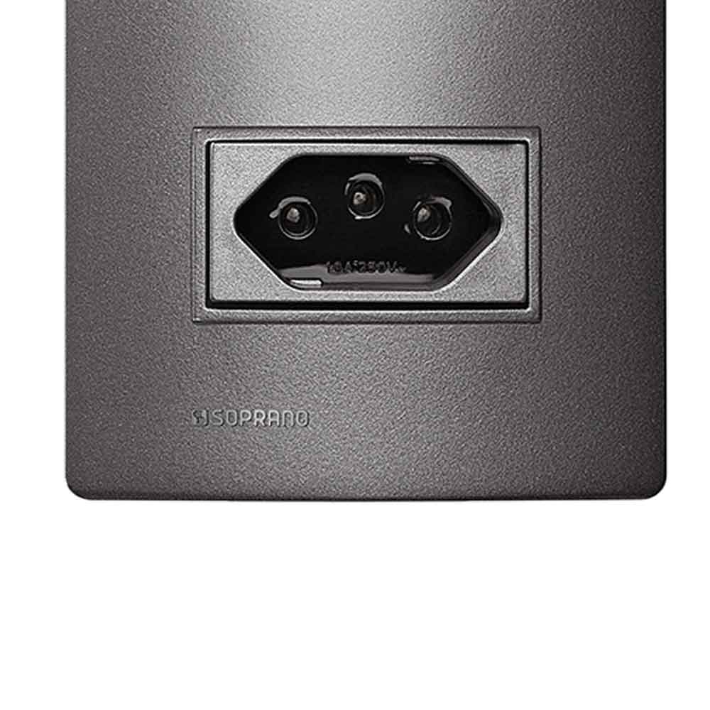 Conjunto Montado 4X2 Interruptor Simples 10A e Tomada 2P+T 10A 250V ... Conjunto Montado 4X2 Interruptor Simples 10A e Tomada 2P+T 10A 250V ...
