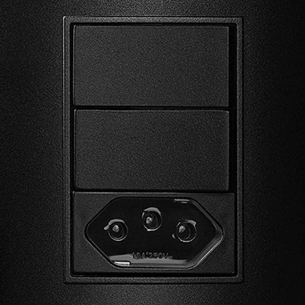 Conjunto Montado 4X2 Interruptor Simples 10A, Paralelo 10A e Tomada 2P ... Conjunto Montado 4X2 Interruptor Simples 10A, Paralelo 10A e Tomada 2P ...