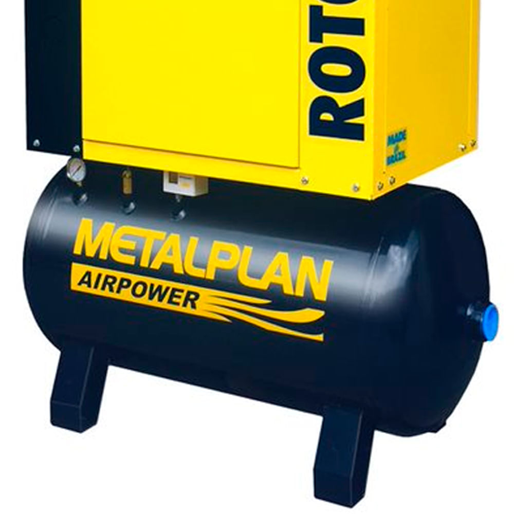 Compressor de Parafuso Metalplan 15hp 55,9pcm Rotor Plus R15 Trifásico ...