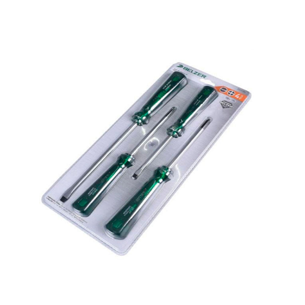 Jogo De Chave Belzer 232.101Bn Philips E Fenda Com 4 Peças | G-Haus - G ...