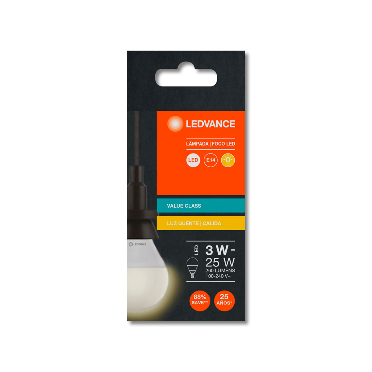 Lâmpada LED Bolinha E14 Ledvance 2700K | G-Haus - G-Haus