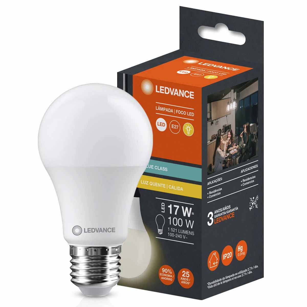 Lâmpada LED Bulbo E27 Ledvance 3000K | G-Haus - G-Haus